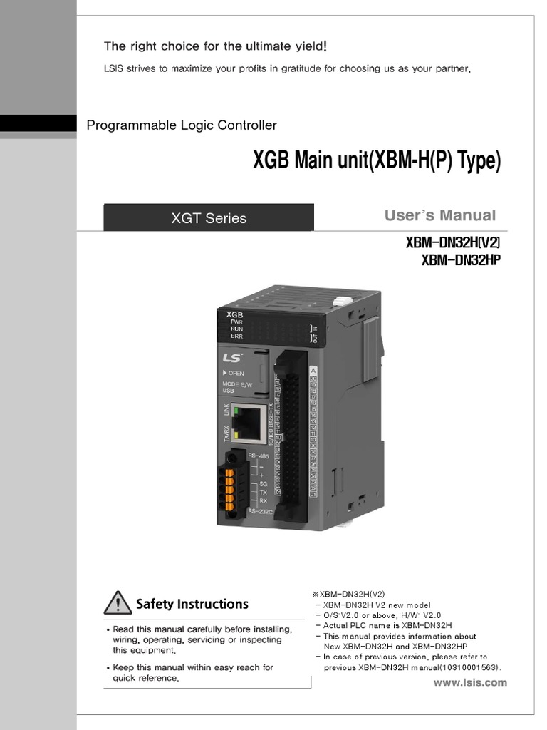 User's Manual, XBC-DN32HP PDF | PDF