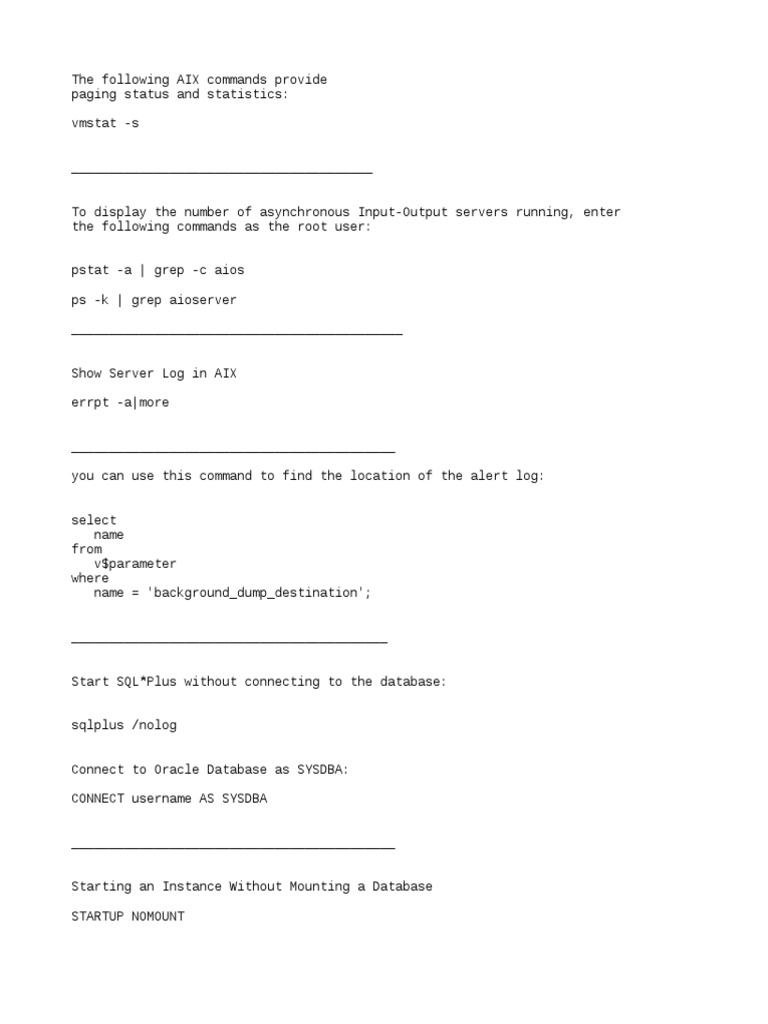 All Aix Commands Pdf
