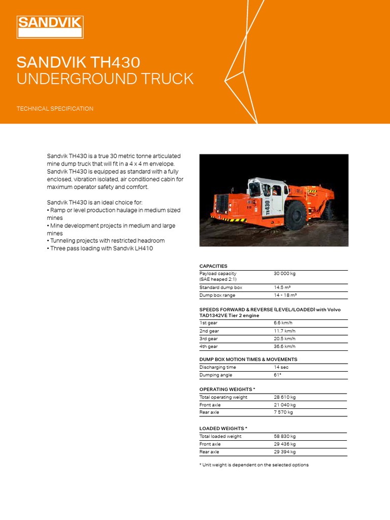 Th430 Specification Sheet English | PDF