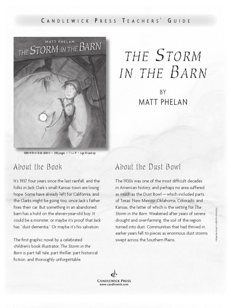 The Storm in The Barn by Matt Phelan Teachers' Guide | PDF | Dust Bowl ...