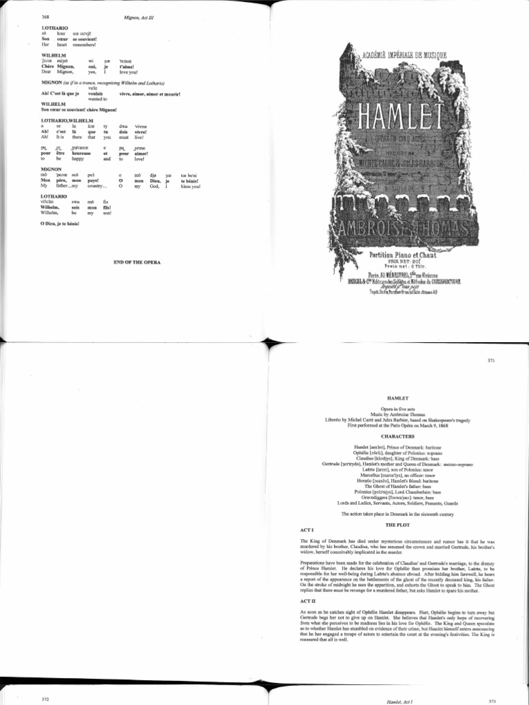 Thomas - Hamlet (Castel) | PDF