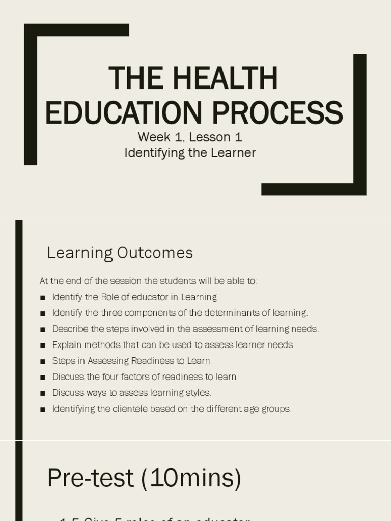 Steps in Health Education Process | PDF