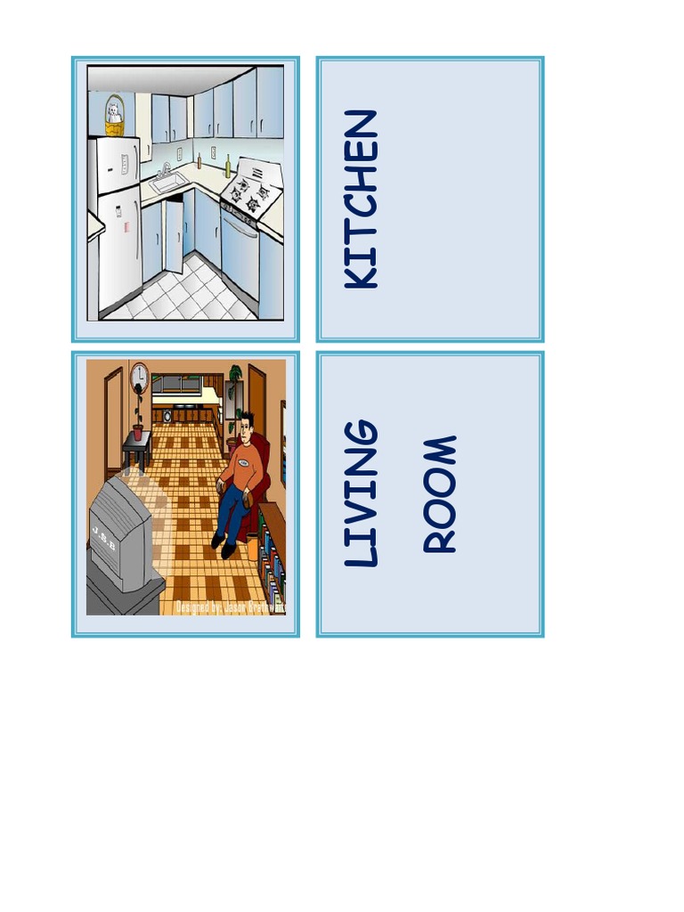 Memory Game Parts of The House | PDF