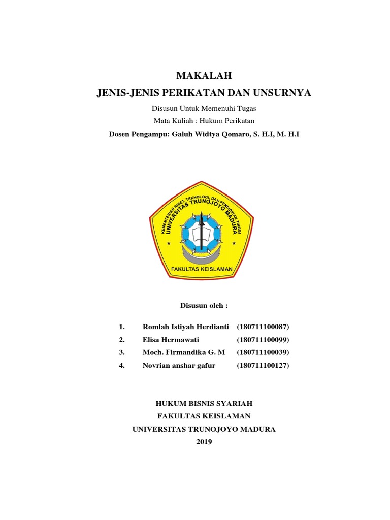 Jenis dan Unsur Perikatan Hukum | PDF