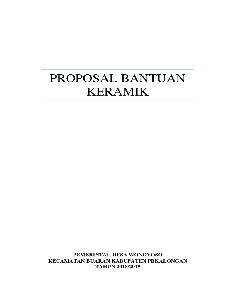 Proposal Bantuan Keramik | PDF | Kesehatan Holistik