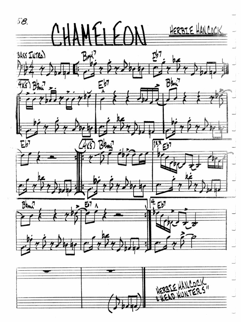 3-23.1 Chameleon Lead Sheet | PDF