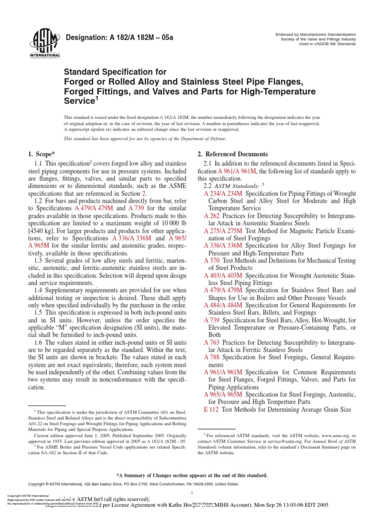 Astm A182 PDF | PDF