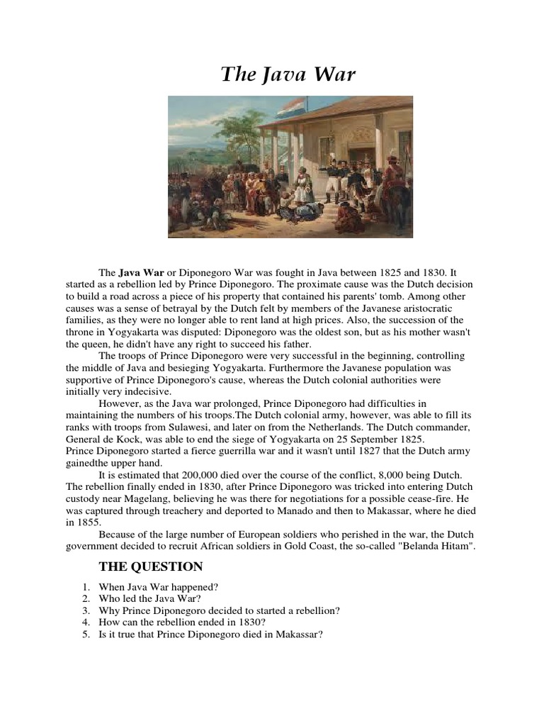 The Java War | PDF | Travel | History