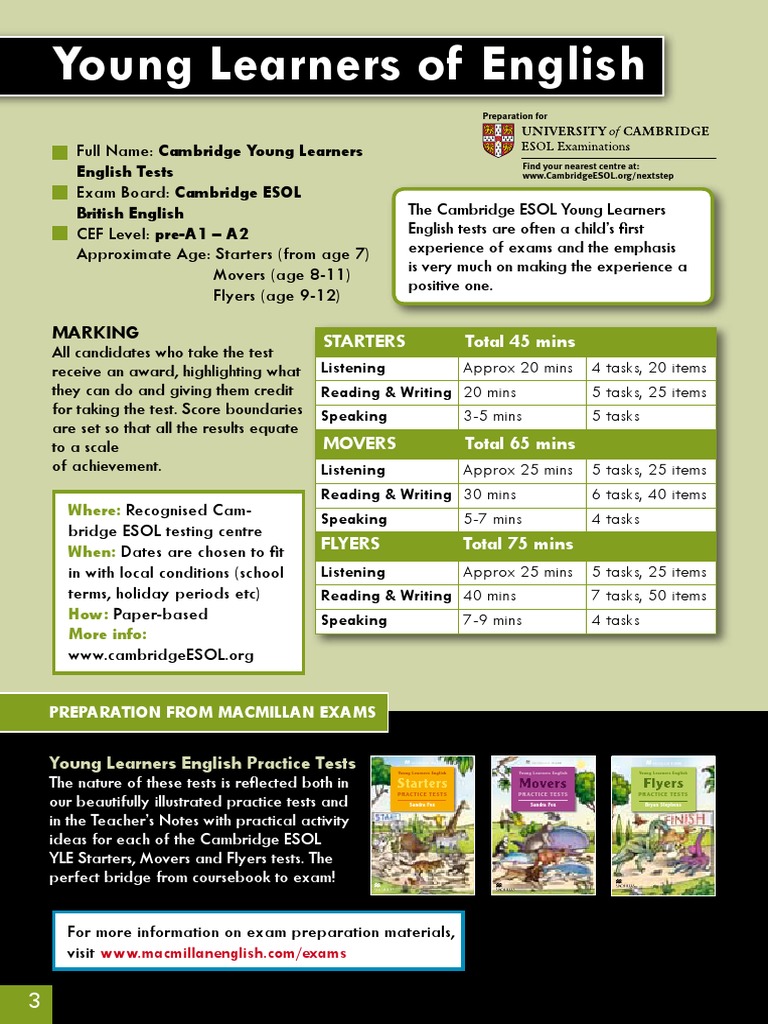 Young Learners Downloadable Sheet | PDF | Career & Growth | Foreign ...