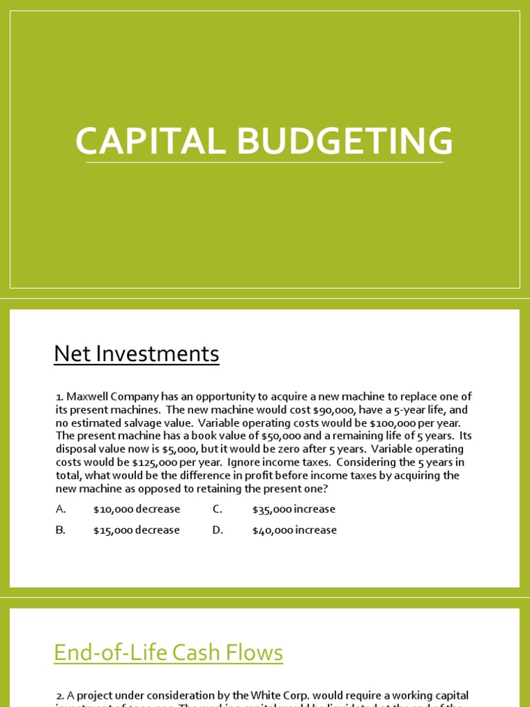 Capital Budgeting | PDF