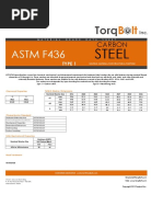 Astm f436 Type 1 | PDF | Washer (Hardware) | Screw