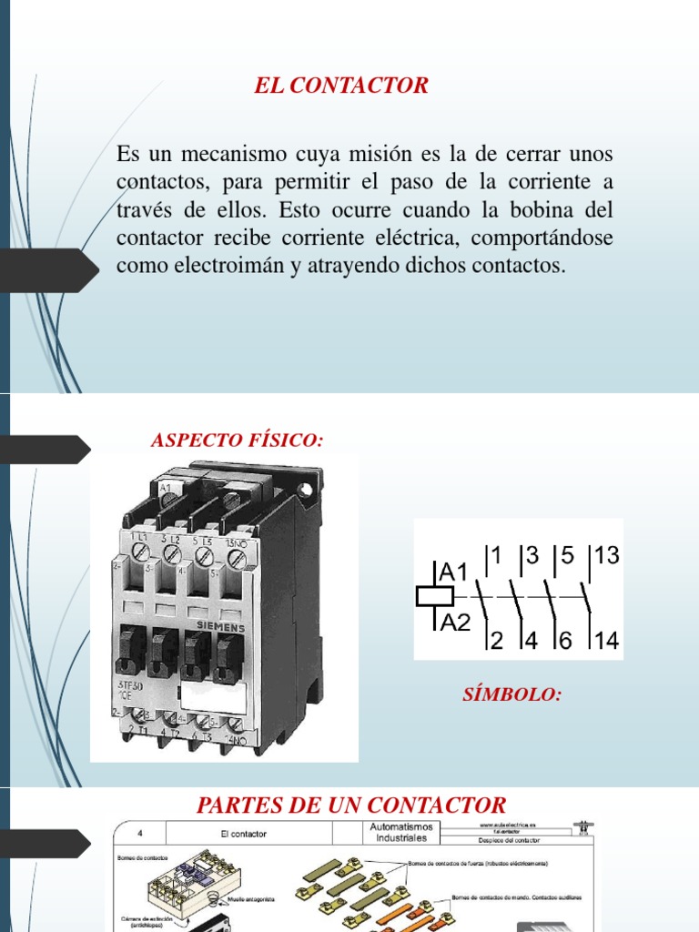 Partes y Funcionamiento del Contactor | PDF