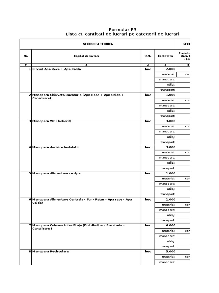 Model Deviz Formular F3 | PDF