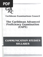 Communication Studies Cape Syllabus | PDF