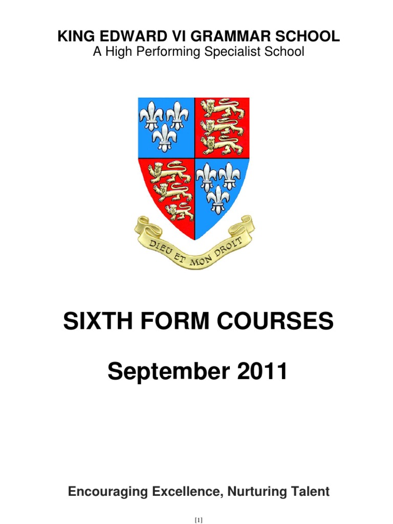 Sixth Form Option Booklet 2011 | PDF | Gce Advanced Level (United ...