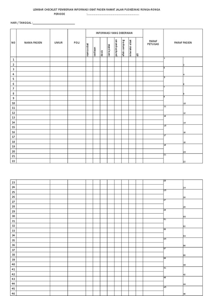 Form Pio Puskesmas | PDF