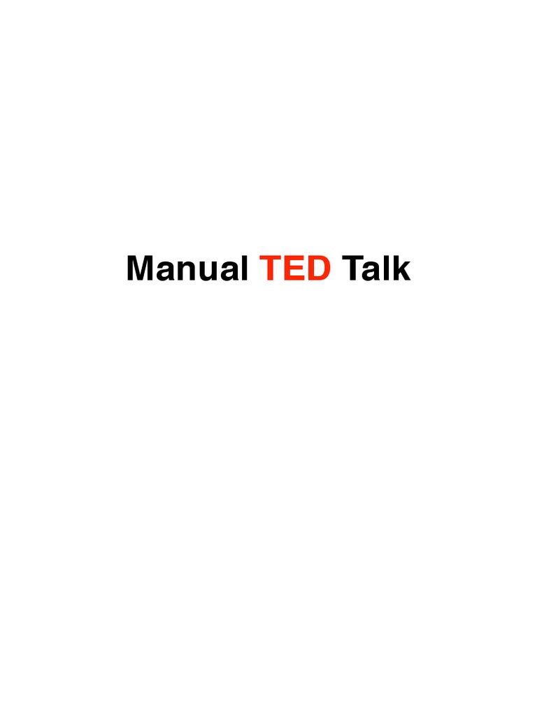 Manual TED Talk PDF | PDF