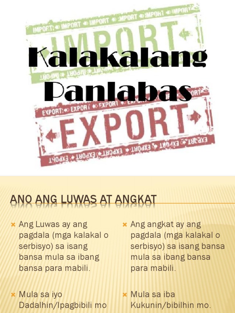 Kalakalang Panlabas | PDF