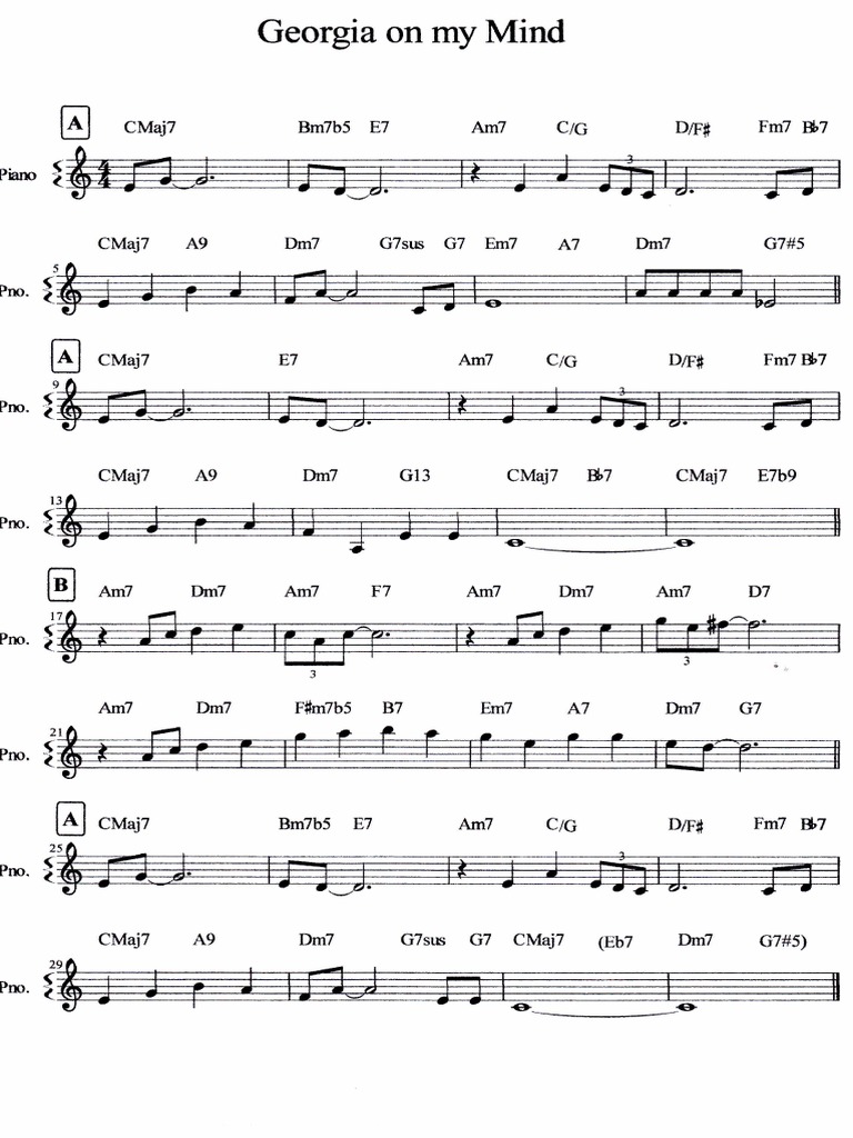 Georgia On My Mind | PDF