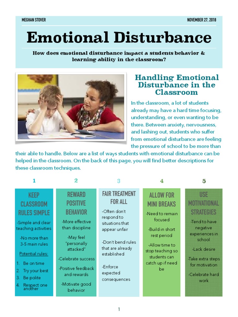 Emotional Disturbance | PDF | Emotions | Motivation