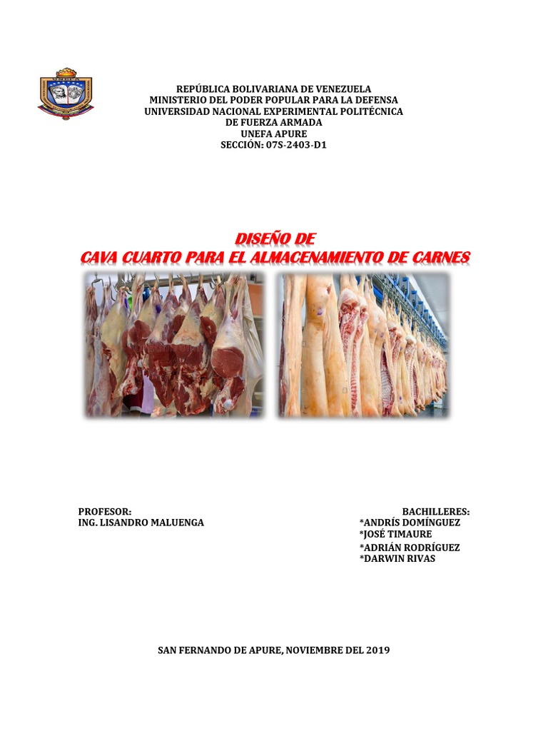 Diseño Cava Cuarto | PDF | Carne | Aislamiento térmico
