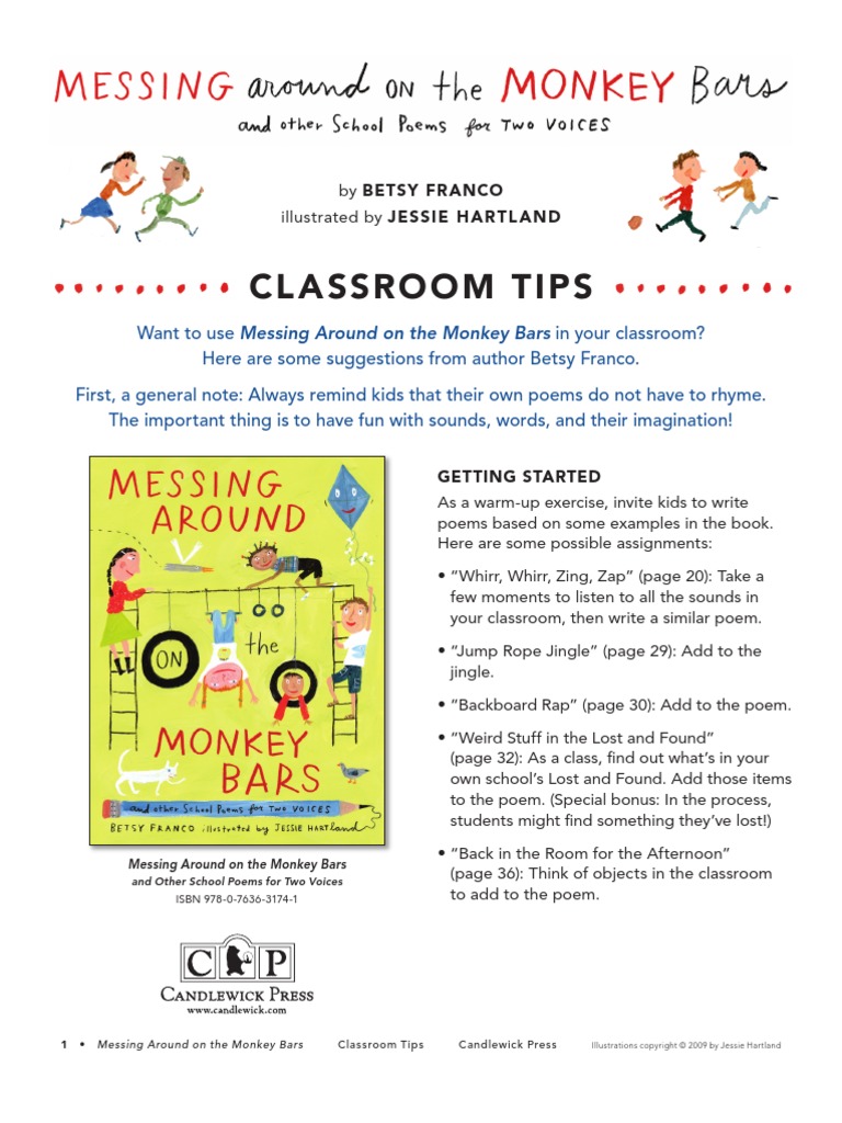 Messing Around On The Monkey Bars Poetry - Classroom Tips | PDF | Rhyme ...