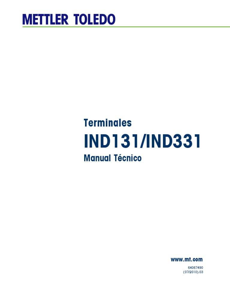IND131-331 Manual Tecnico | PDF | Calibración | Placa de circuito impreso