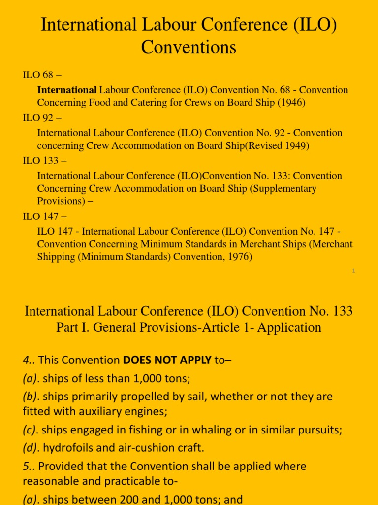 Ppt-Ship Accommodation Ilo Rules | PDF | International Labour ...
