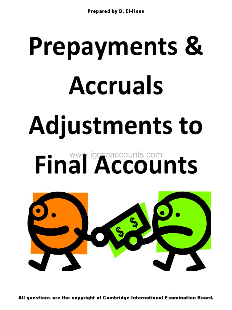 11 Igcse Accounting Prepayments Accruals Unlocked Pdf Pdf