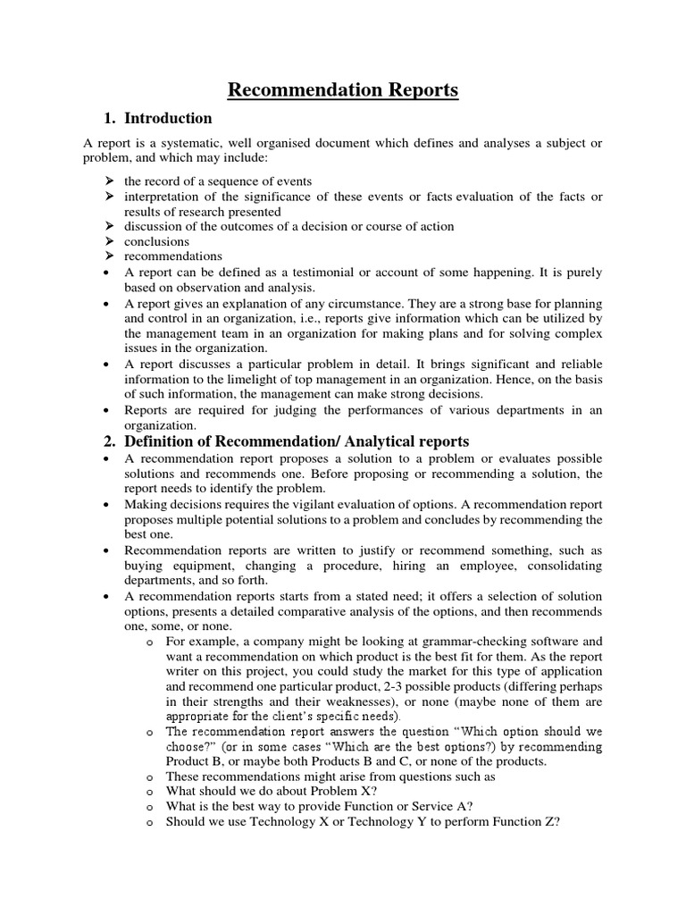 Recommendation Reports | PDF | Abstract (Summary) | Evaluation