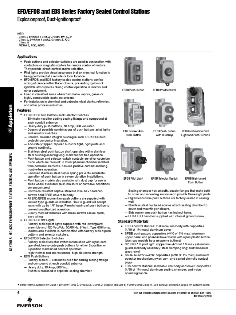 Catalog Appleton Efd Efdb Eds Control Stations Pilot Lights en 1277650 | Download Free PDF ...