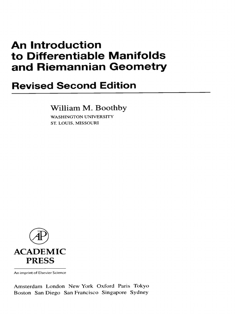 (Pure and Applied Mathematics) William M. Boothby, William M. Boothby ... (Pure and Applied Mathematics) William M. Boothby, William M. Boothby ...