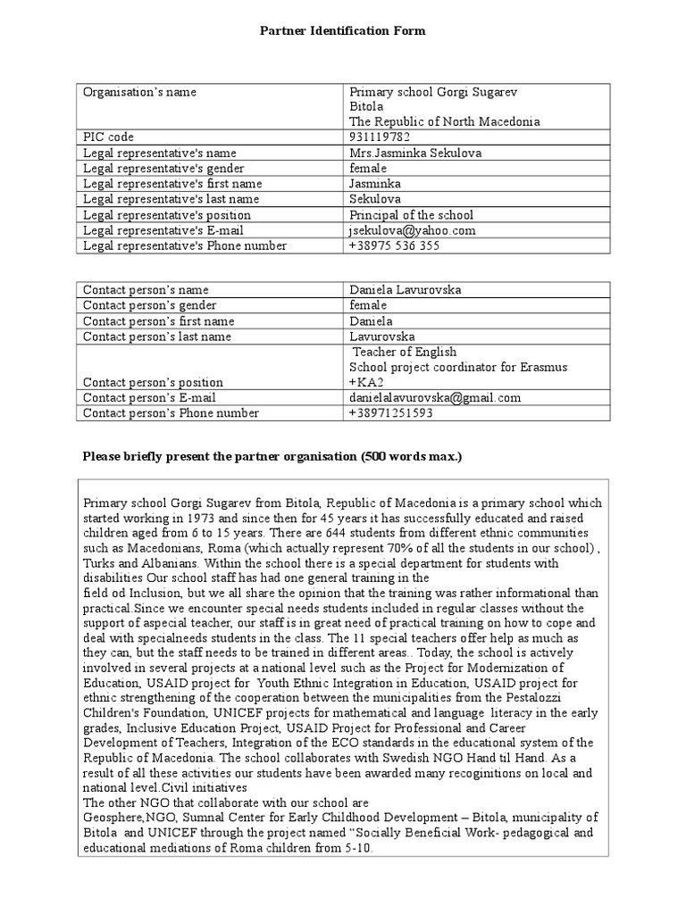 Model PIF | PDF | Schools | Children's Rights