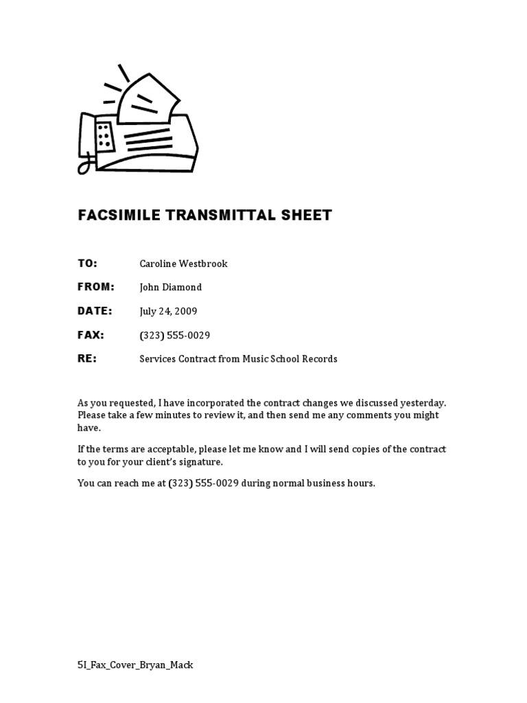 Facsimile Transmittal Sheet | PDF