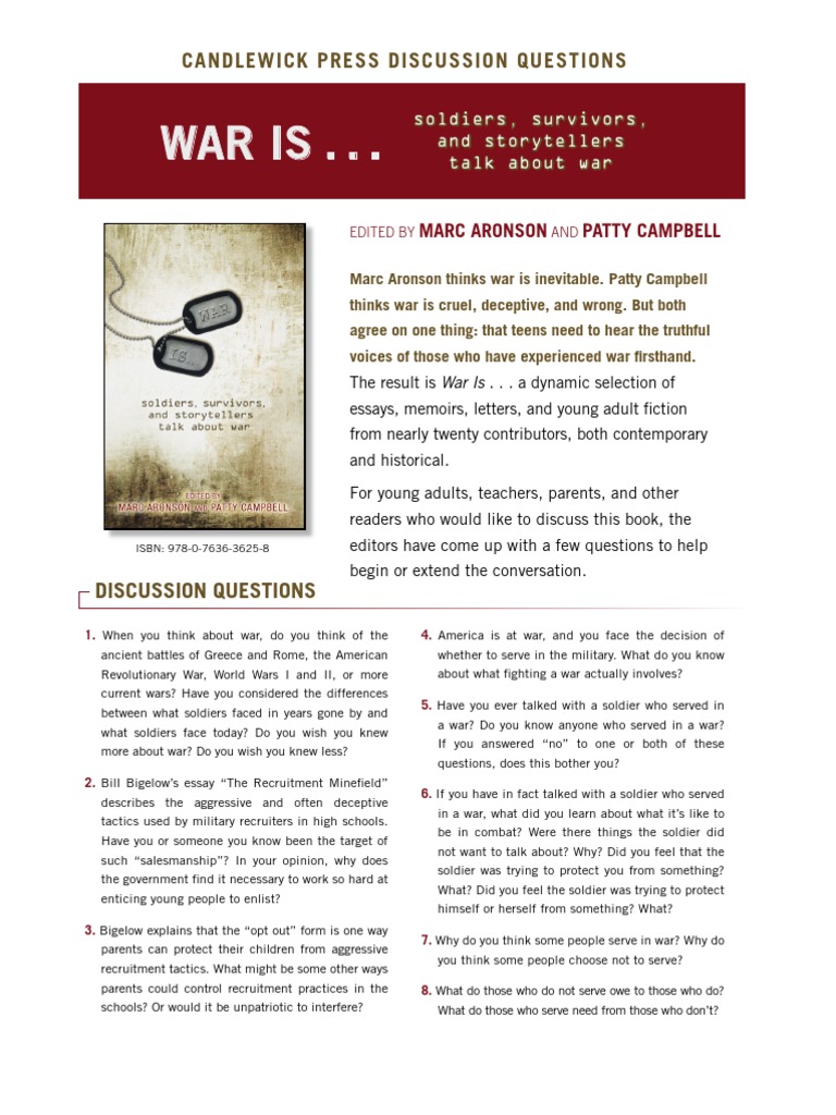 War Is... Discussion Questions | PDF | Unrest | Armed Conflict