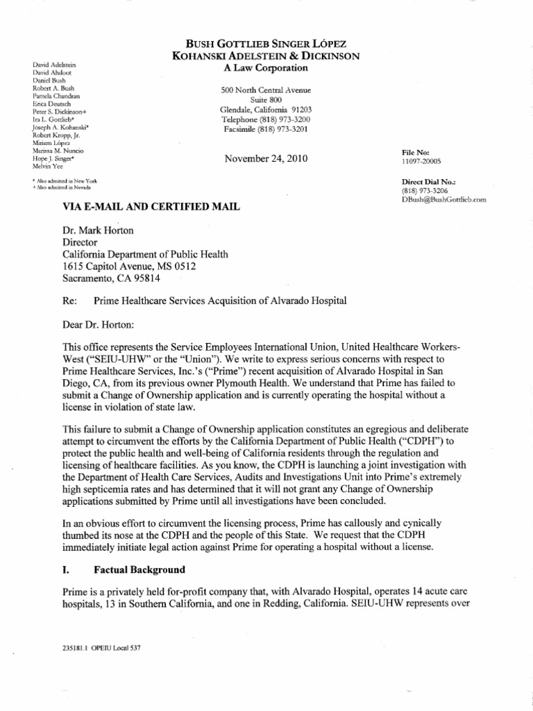 Seiu Letter | PDF | Law