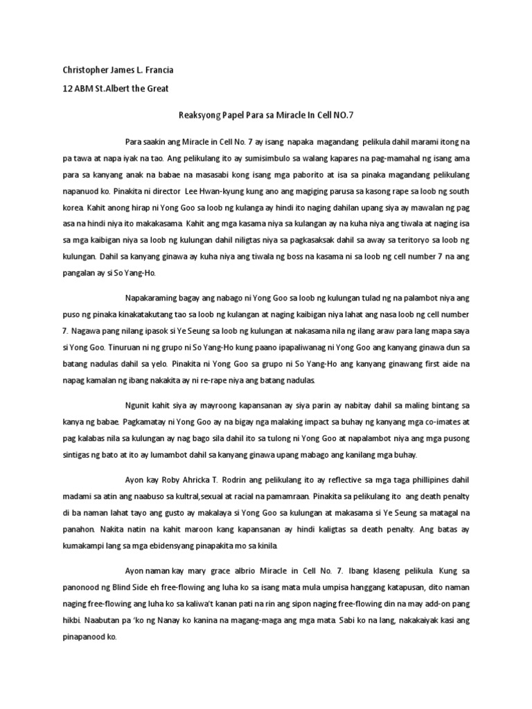 Reaksyong Papel | PDF