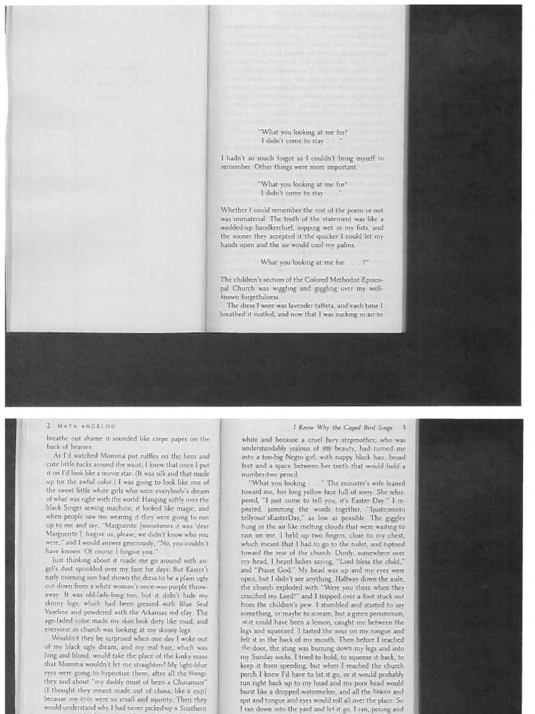 Angelou - I KNOW WHY THE CAGED BIRD SINGS Excerpt | PDF