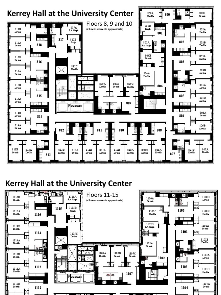 Floor Plans and Room Layout of Kerrey Hall at the University Center ...