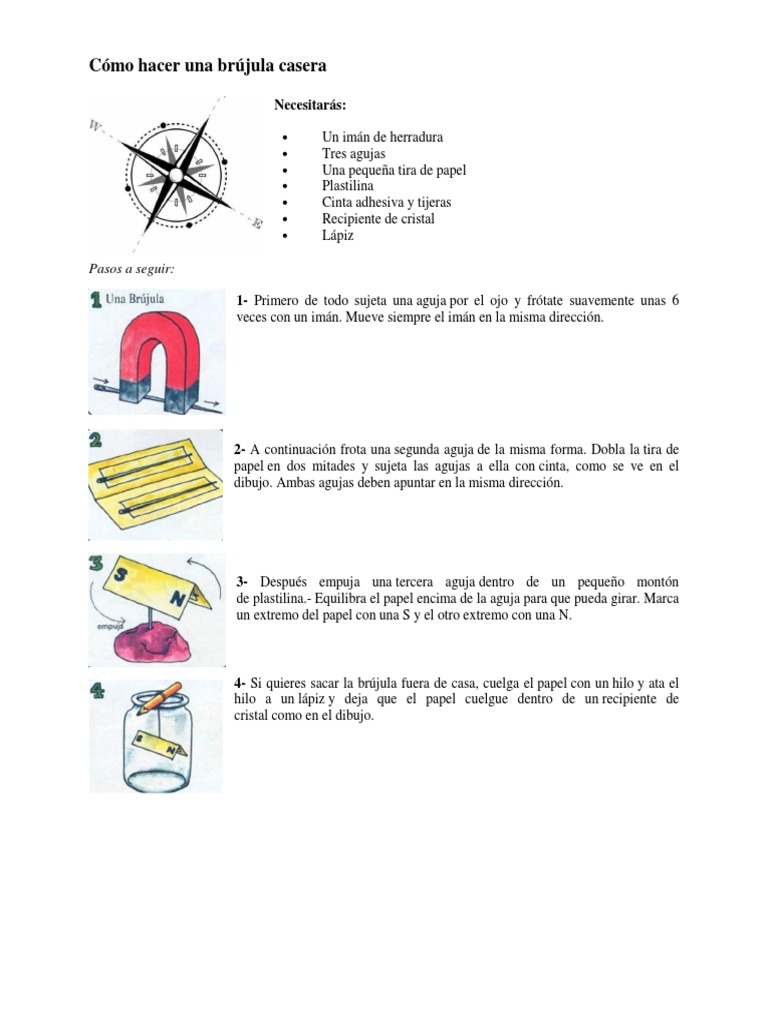 Cómo Hacer Una Brújula Casera | PDF