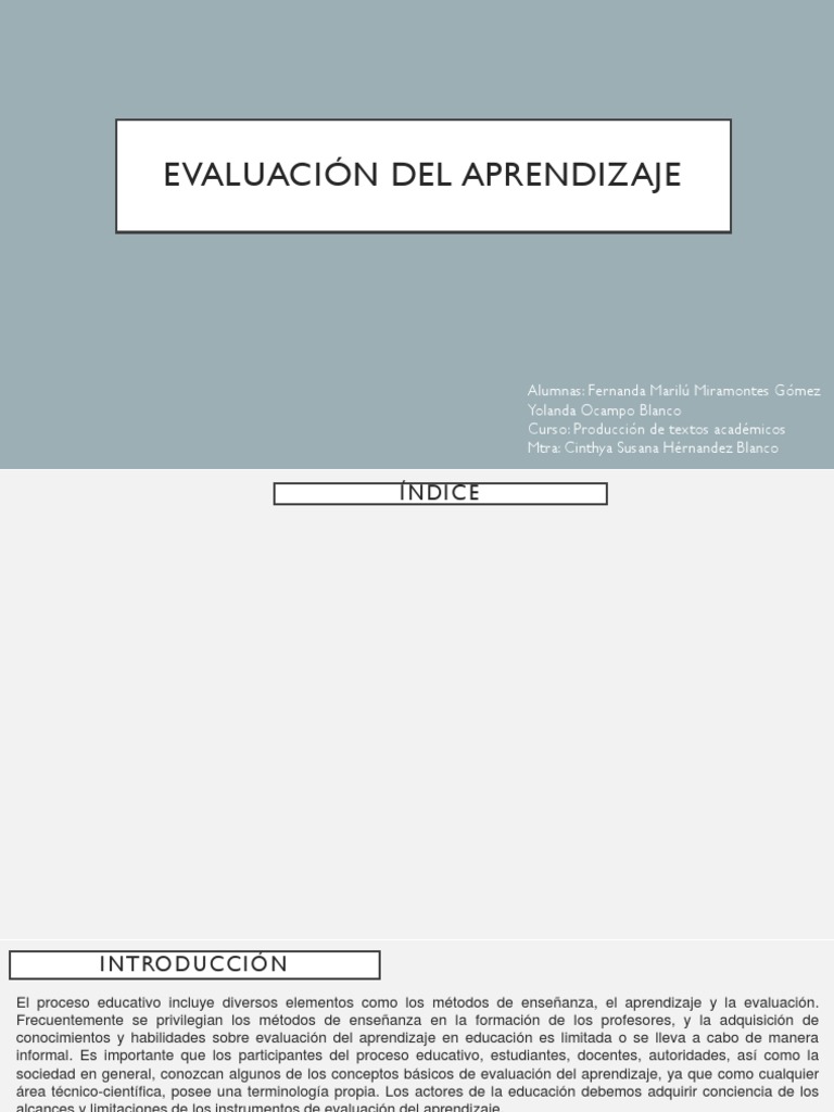 Monografía Eva. Edu | PDF | Evaluación | Evaluación neuropsicológica