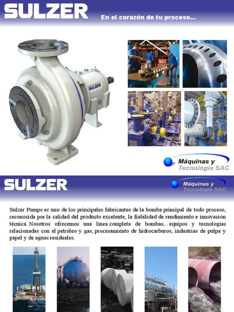 Bombas Sulzer Gas y Petroleo PDF | PDF | Bomba | Refinería de petróleo