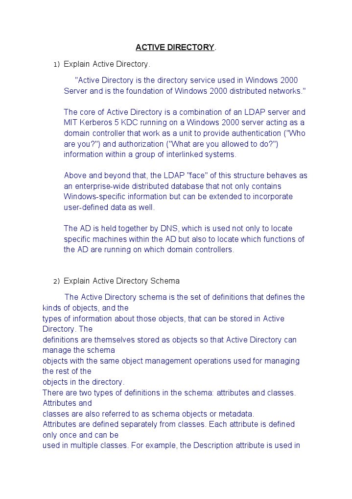 Active Directory Interview | PDF | Active Directory | Group Policy