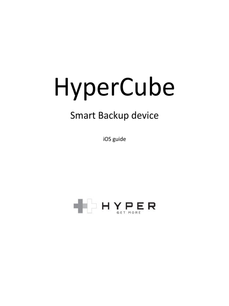 HyperCube iOS Instructions | Download Free PDF | Backup | Ios