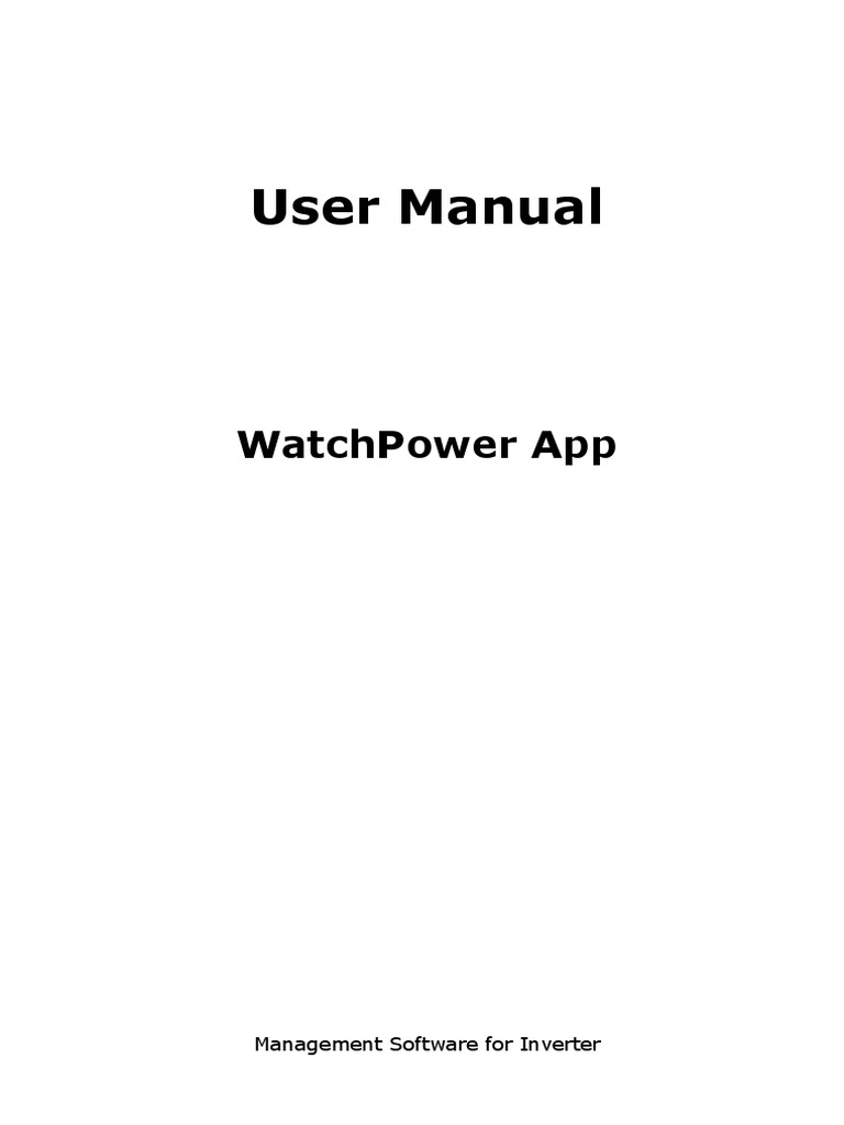 App Manual | PDF | Mobile App | Power Inverter