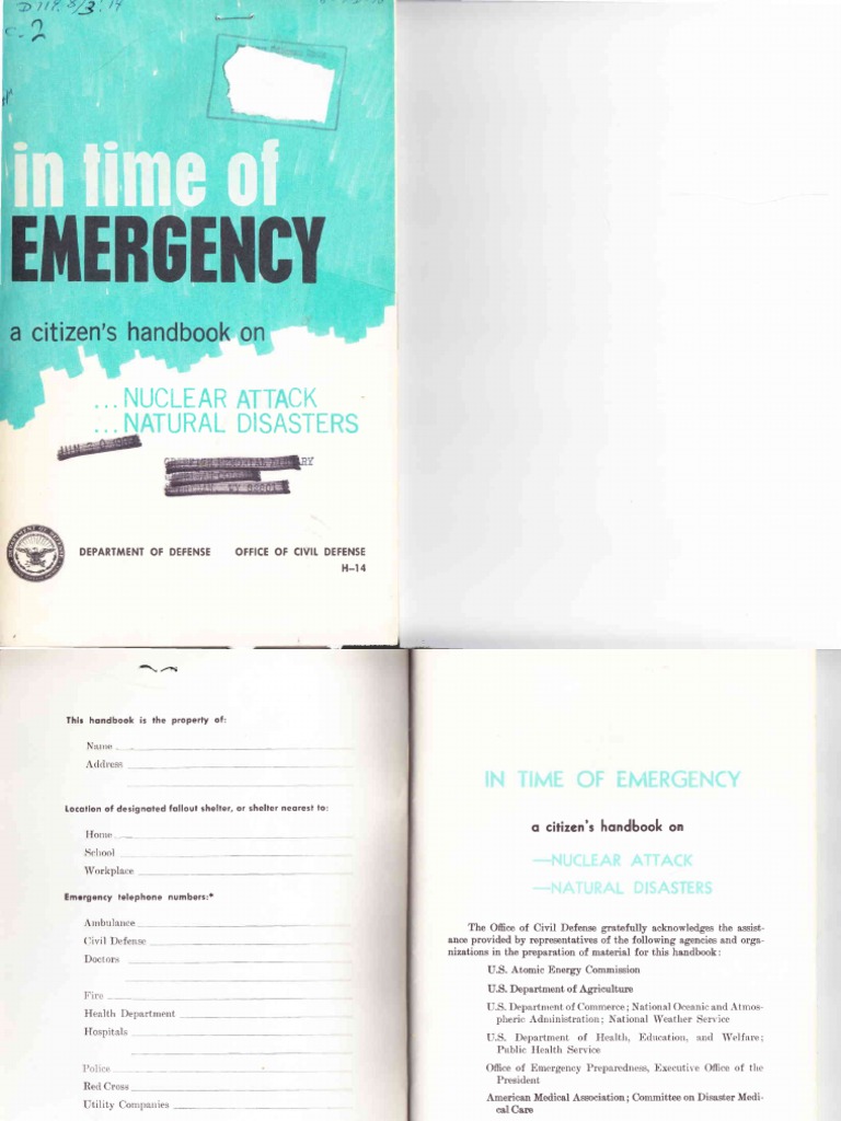 In Time of Emergency - 1971 | PDF | Nuclear Weapons | Civil Defense