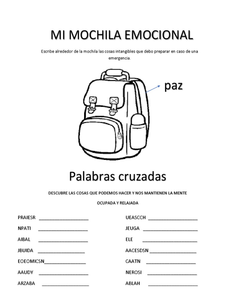 Mi Mochila Emocional | PDF