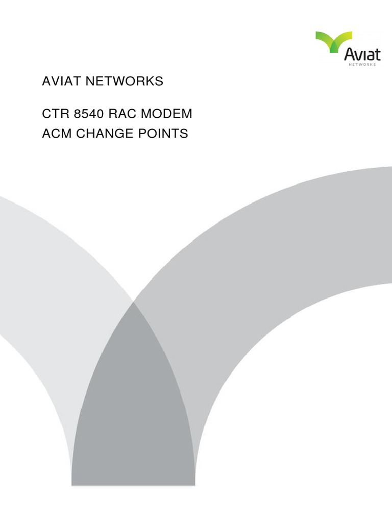 CTR 8540 ETSI Profiles ACM Change Points | PDF | Decibel ...