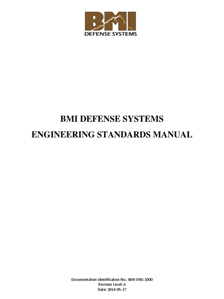BMI-ENG-1000 Engineering Standards Manual | PDF | Specification ...