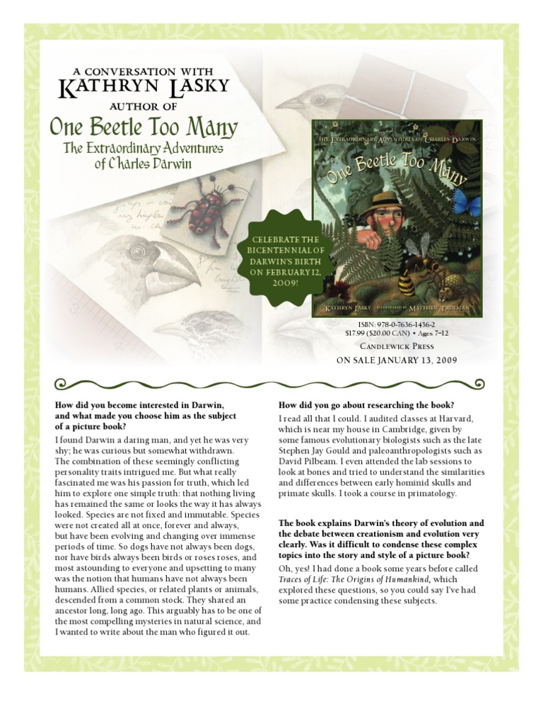 One Beetle Too Many by Kathryn Lasky - Q&A With Author | PDF | Charles ...
